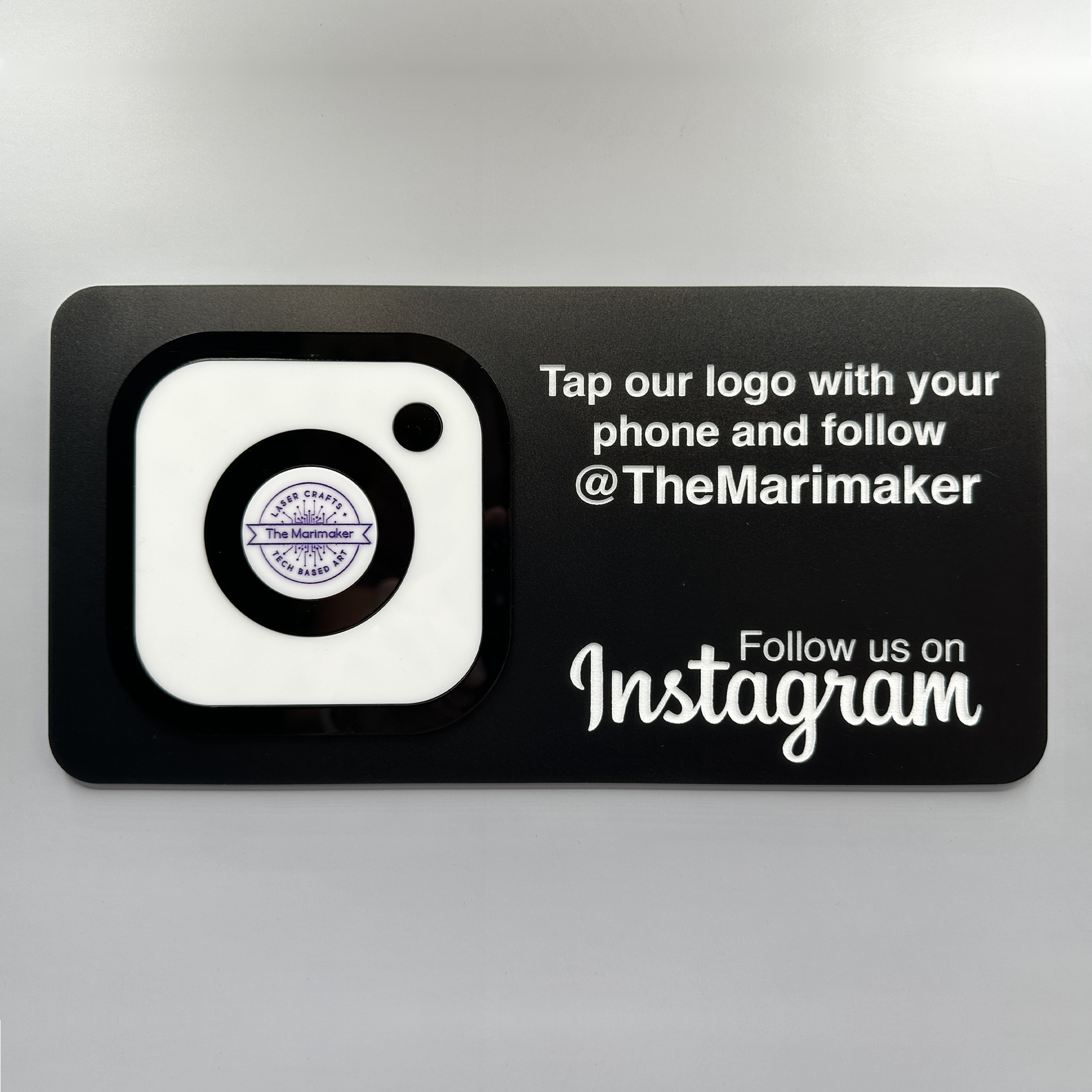 Custom wall "Tap and Follow" Instagram Sign – The MariMaker